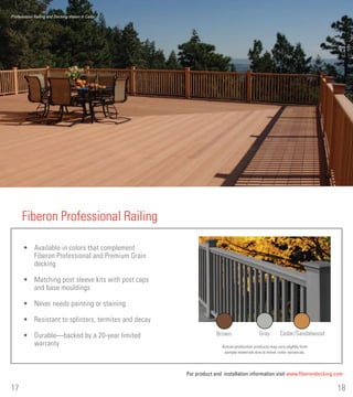 Fiberon decking 2010 all products brochure | PDF