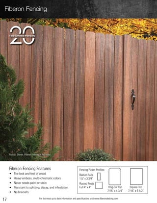 Fiberon 2011 Composite Decking Product Guide | PDF