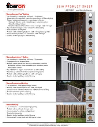 Fiberon product sheet | PDF | Woodworking | Arts and Crafts