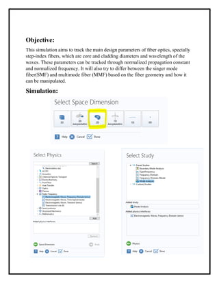 Fiber optics project report | PDF