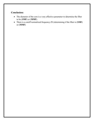 Fiber optics project report | PDF