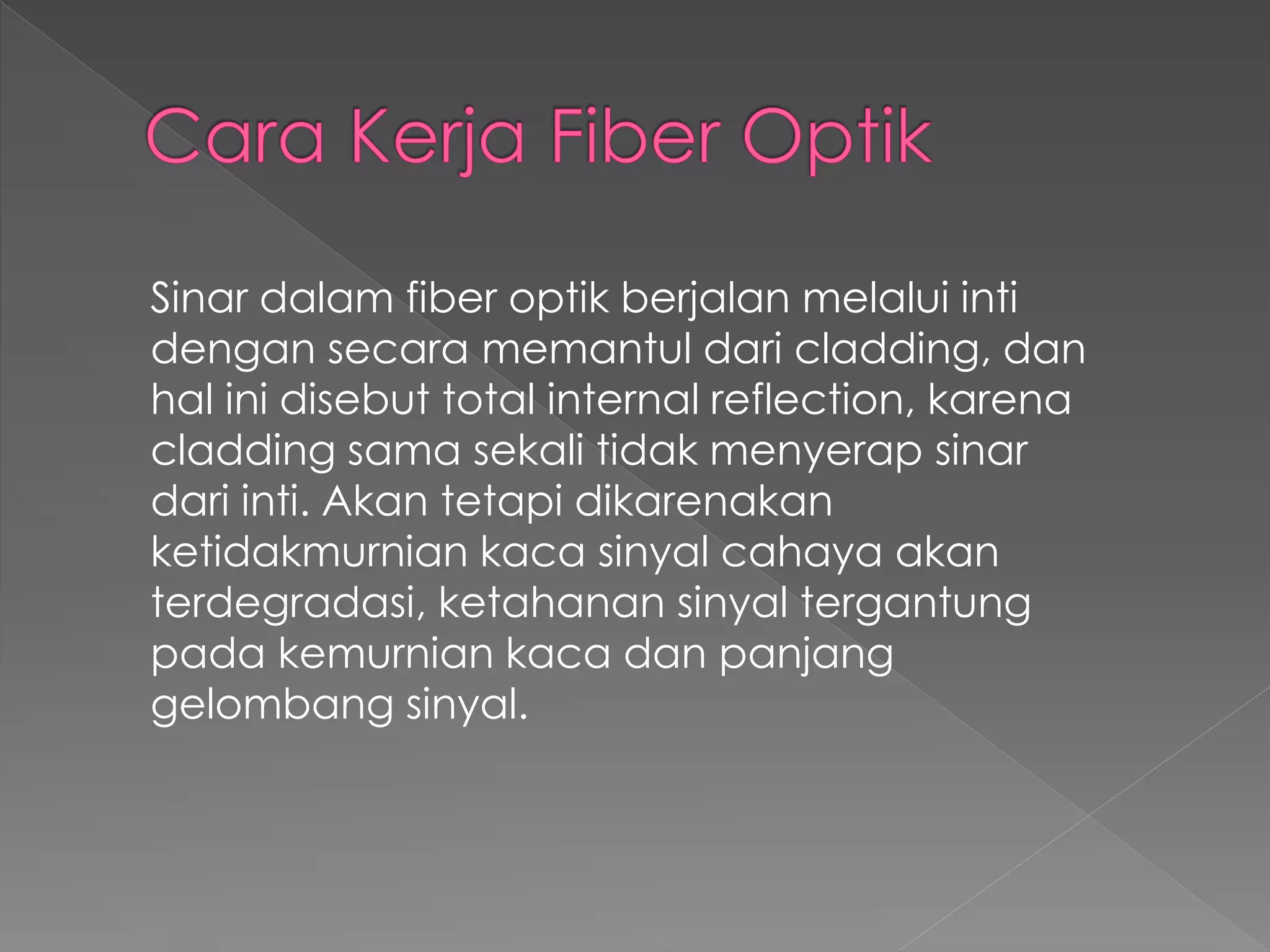 Kabel Fiber Optik | PPTX