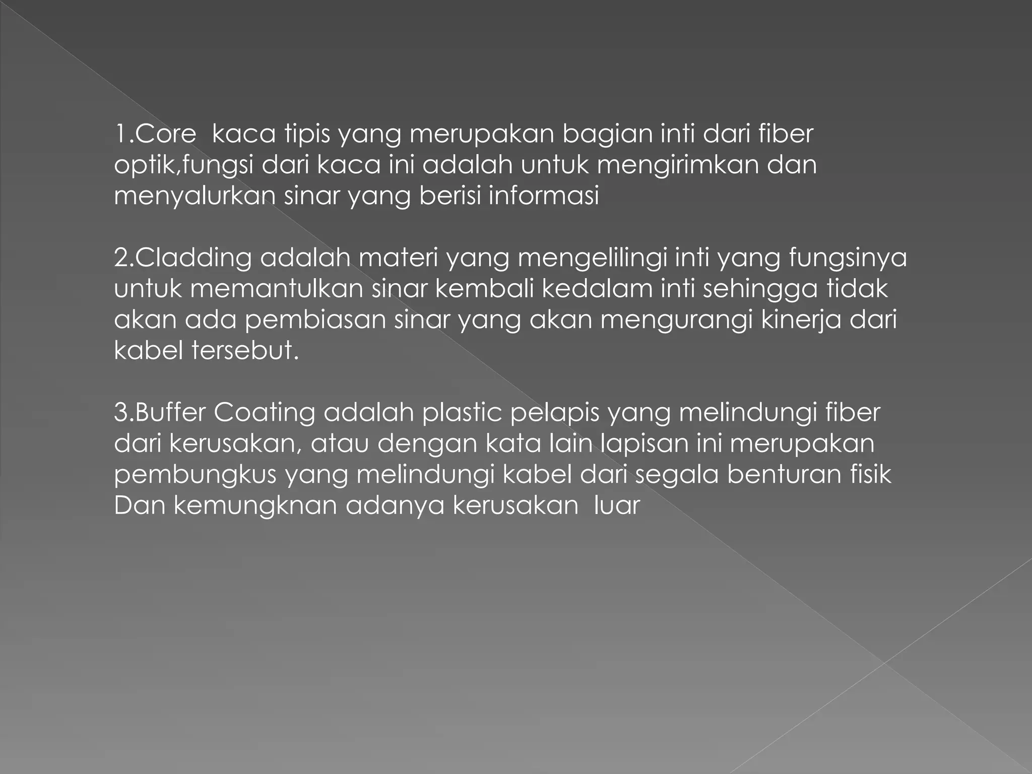 Kabel Fiber Optik | PPTX