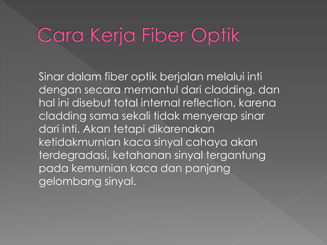 Kabel Fiber Optik | PPTX