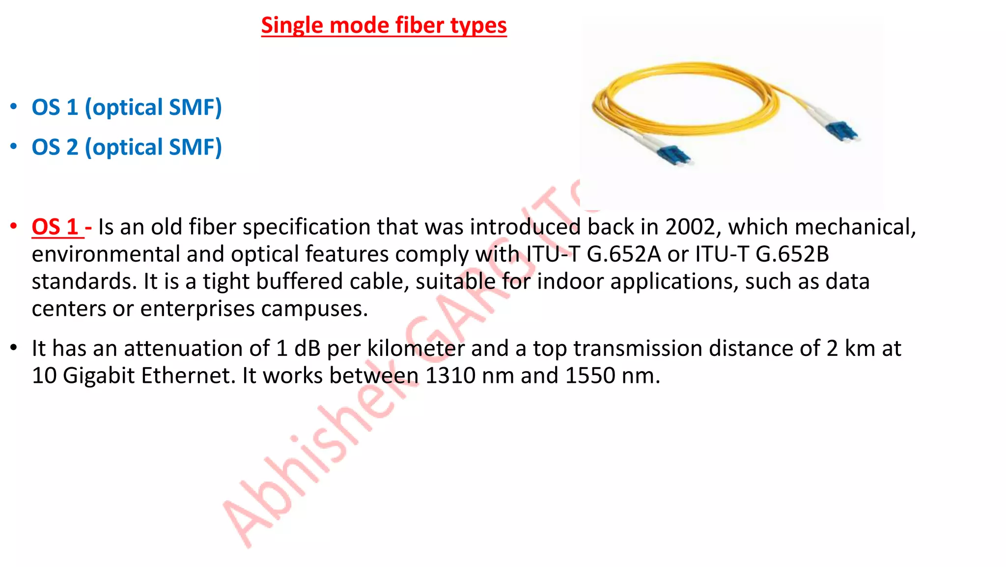Fiber optic cable and its types including patchcables and connector ...