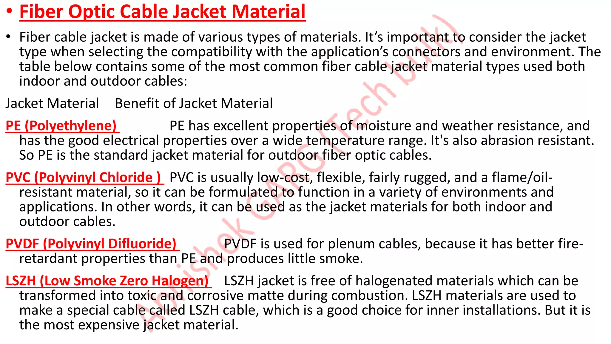 Fiber optic cable and its types including patchcables and connector ...