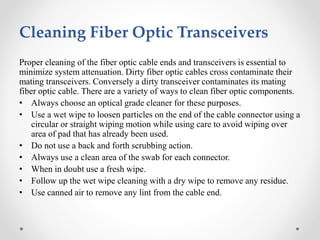 Fiber Optic Cable Installation and Handling Instructions | PPTX