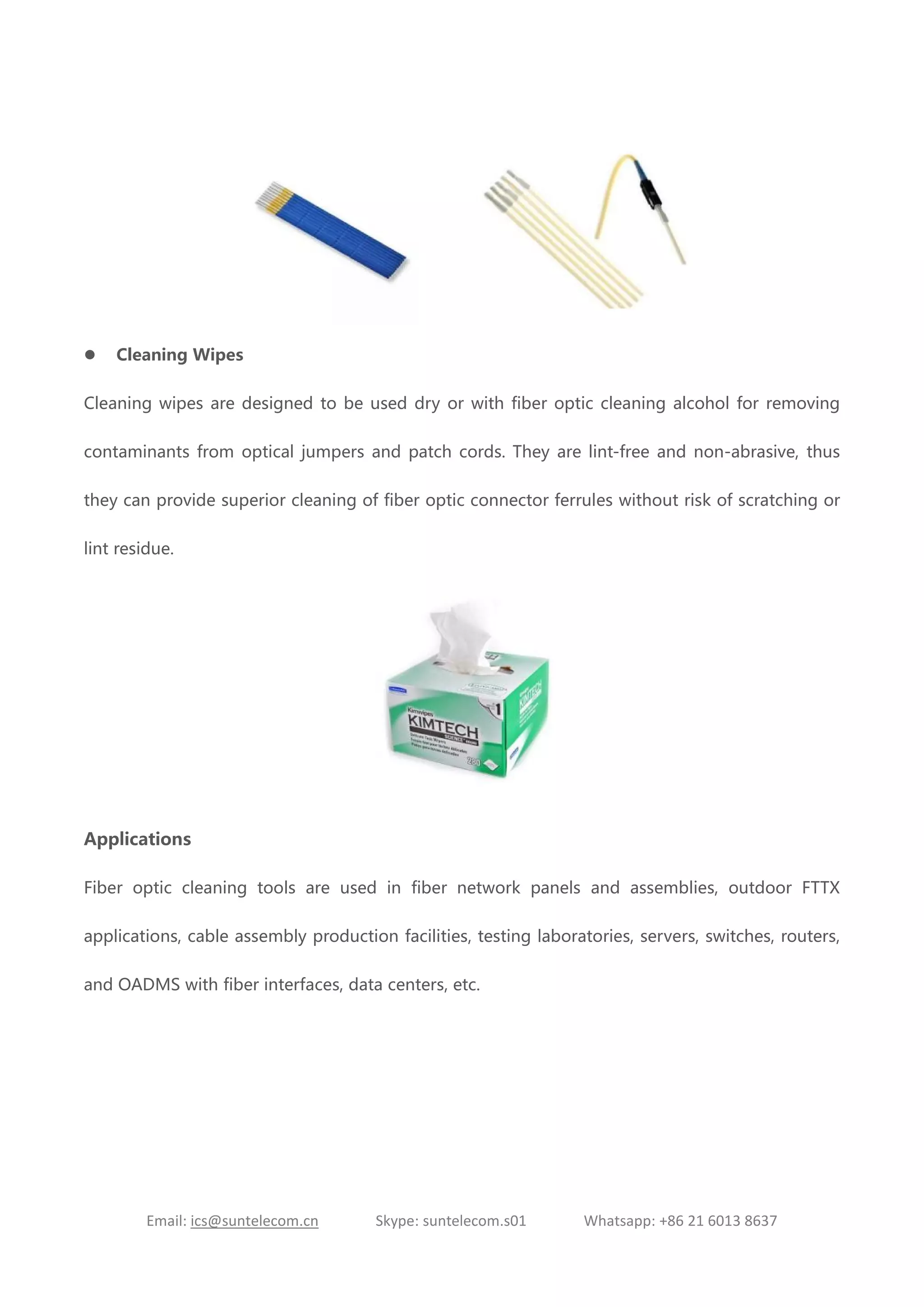 Fiber Optic Cleaning Tools You Must Know | PDF