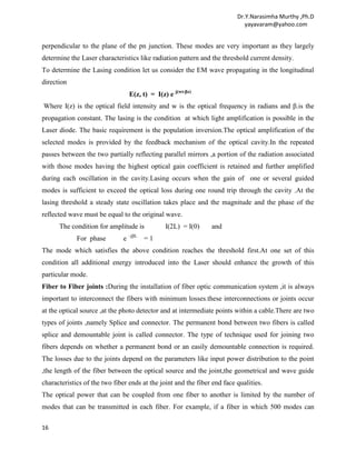 Fiber optic communications | DOCX
