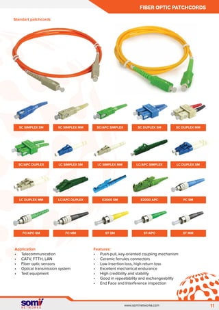Fiber optic components - cables, closures, panels, pigtails, patch ...