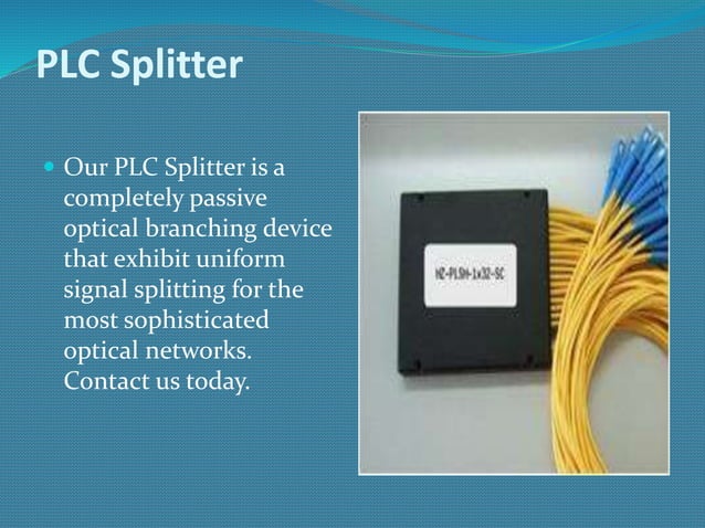 Fiber optic connector | PPTX | Computer Peripherals | Computing