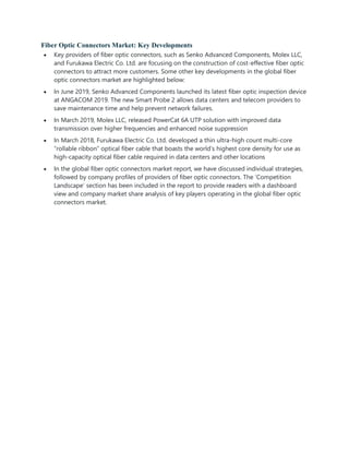 Fiber optic connectors market | PDF