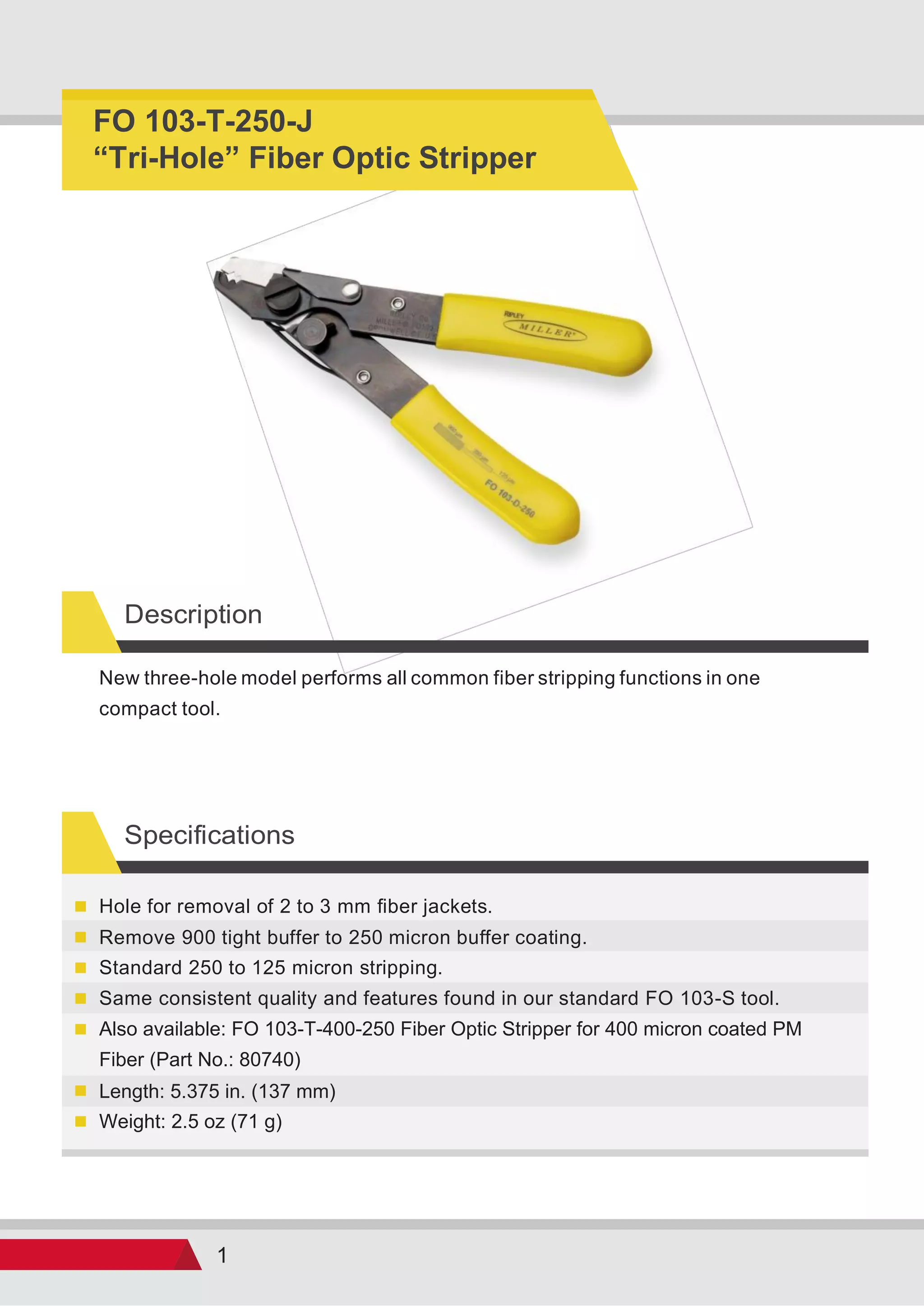 Fiber optic hand tools | PDF
