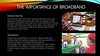 Fiber optic internet or broadband | PPTX