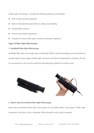 Fiber Optic Microscope What is It | PDF