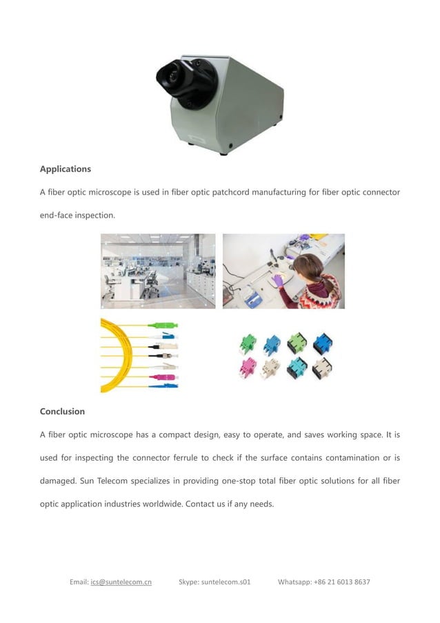 Fiber Optic Microscope What is It | PDF