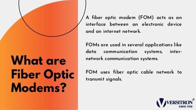 Fiber Optic Modems and Its Working | PPT