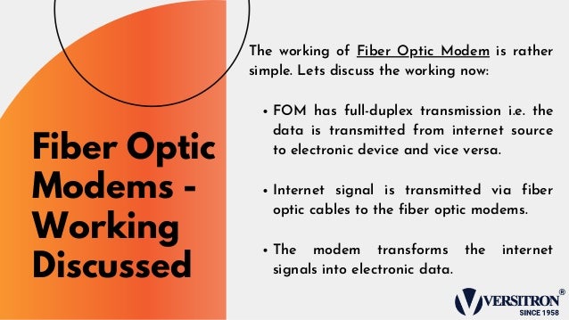 Fiber Optic Modems and Its Working | PPT