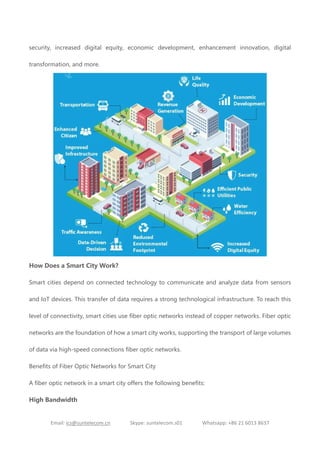Fiber Optic Network for Smart City Industry Applications | PDF