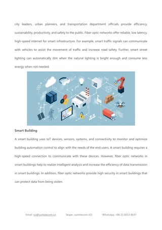Fiber Optic Network for Smart City Industry Applications | PDF