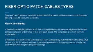 What is a fiber optic patch cord used for? | fiber optic patch cable ...