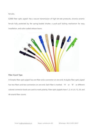 Fiber Optic Pigtail What Is It | PDF