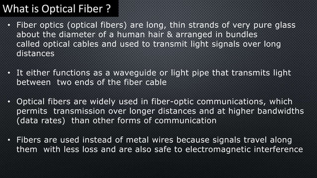 Introduction to Fiber Optics | PPTX
