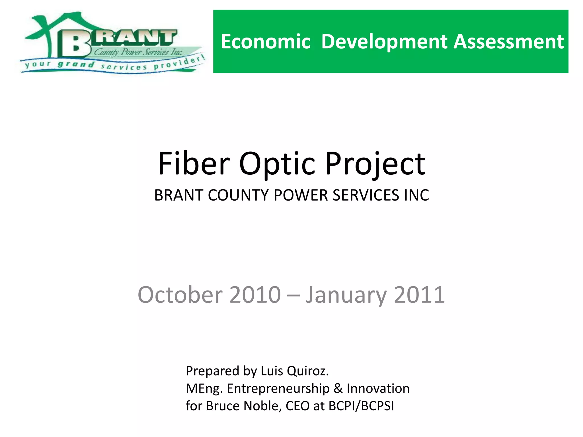 Fiber Optic Project Assessment | PDF