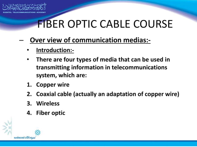 Fiber Optics Course | PPTX | Computer Networking | Computing