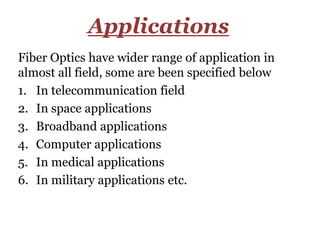 Fiber Optics Technology | PPTX