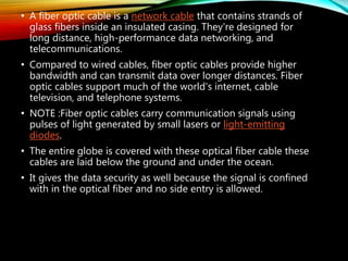 Fiber optics | PPTX