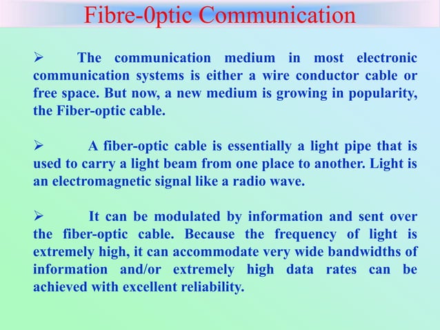 FIBER OPTICS .ppt | Physics | Science