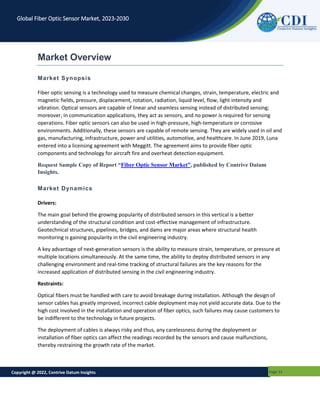 Fiber Optic Sensor Market.pdf | Databases | Computer Software and Applications