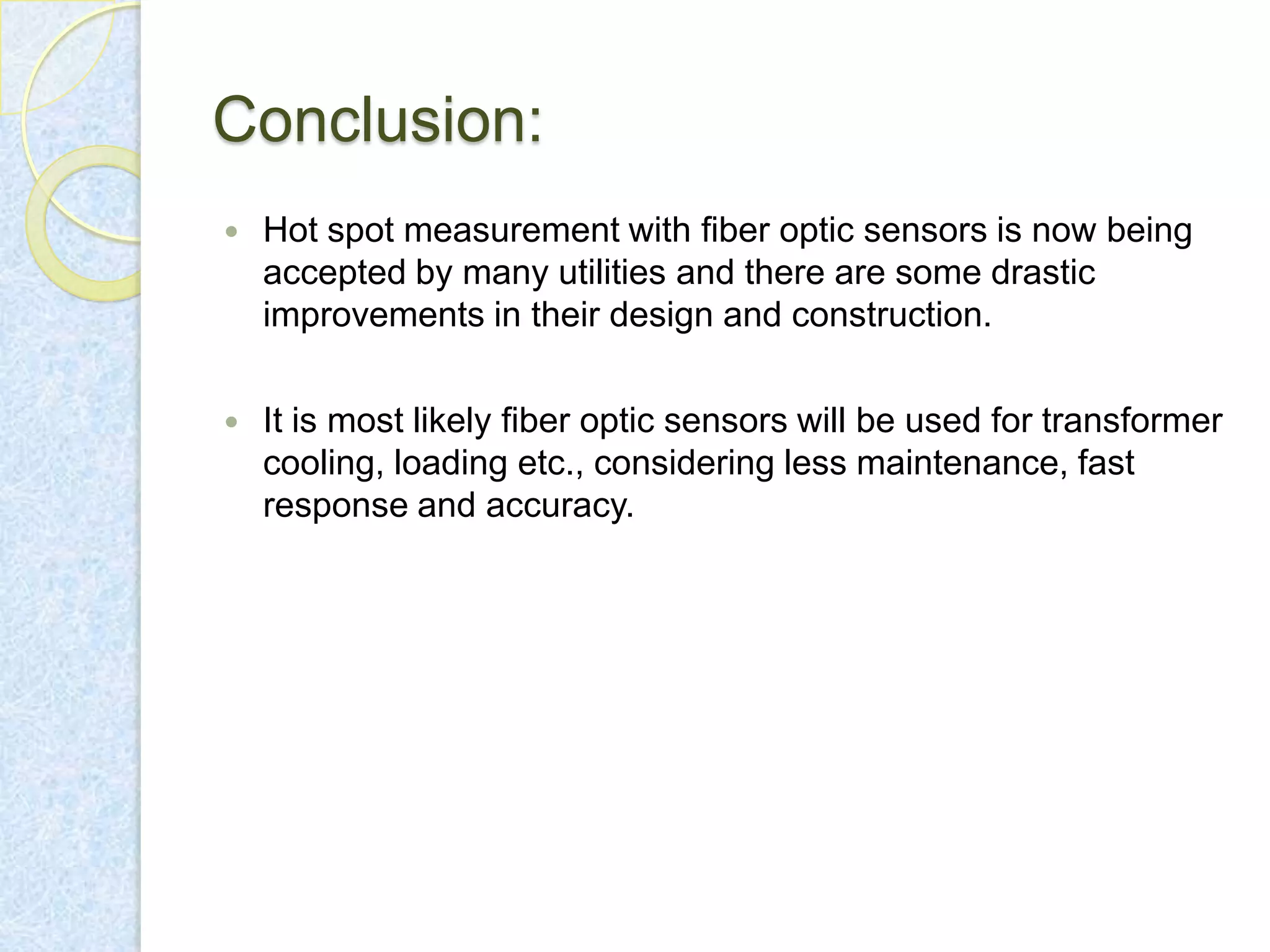 Fiber optic sensors for transformers | PPTX