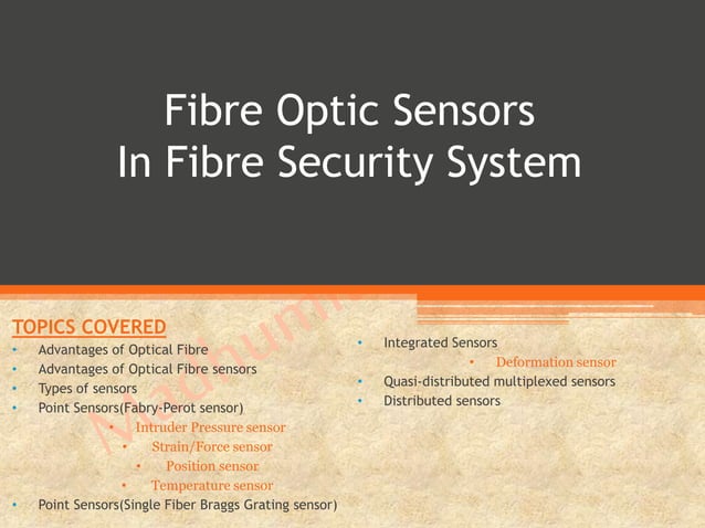 Fiber optic sensors | PPTX