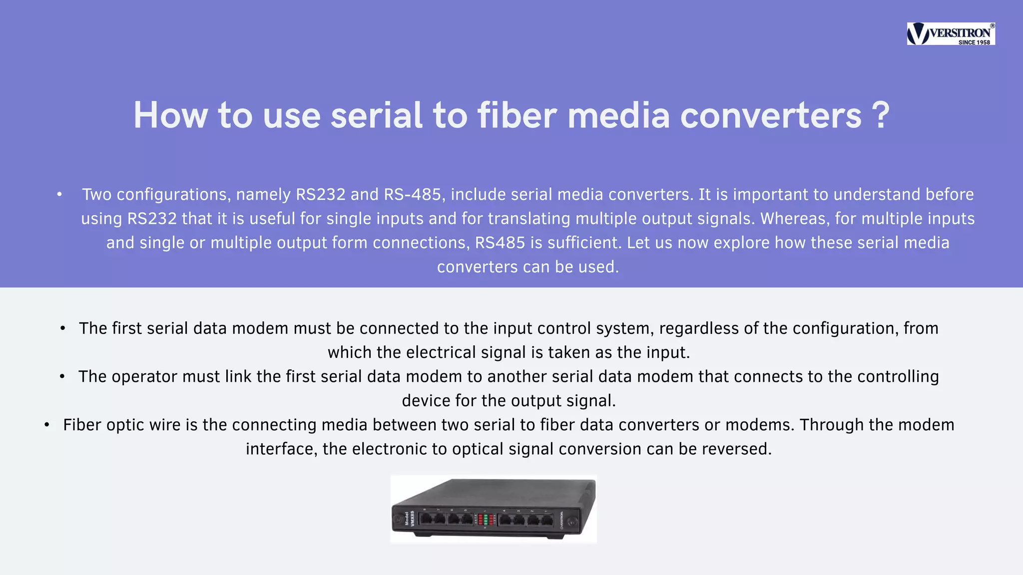 Fiber optic serial data modems | PPTX