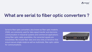 Fiber optic serial data modems | PPTX