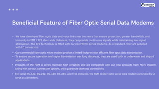 Fiber optic serial data modems | PPTX