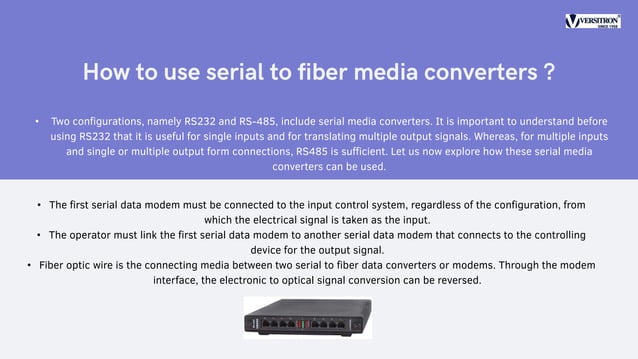 Fiber optic serial data modems | PPTX