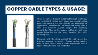 Fiber Optics Vs Copper Cable | PPTX | Computer Networking | Computing
