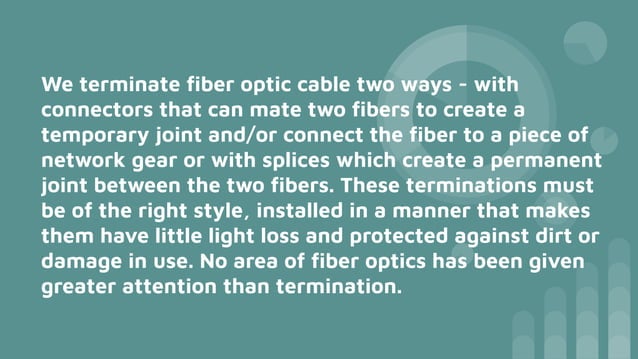 Fiber Optic Termination Tutorial | PDF