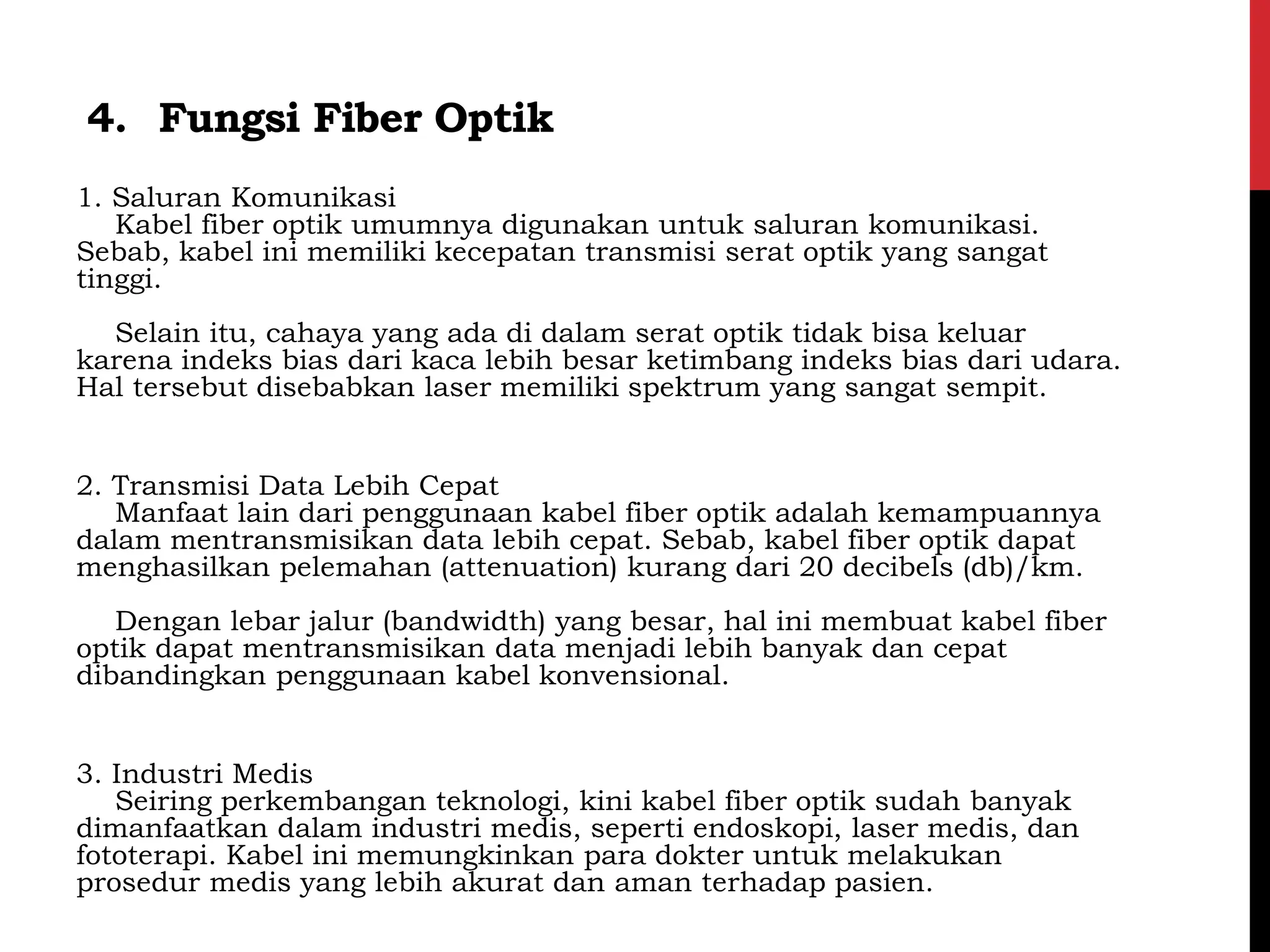 macam macam fiber optic dan cara atau prinip kerja | PPT