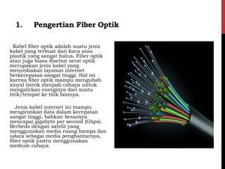 macam macam fiber optic dan cara atau prinip kerja | PPT