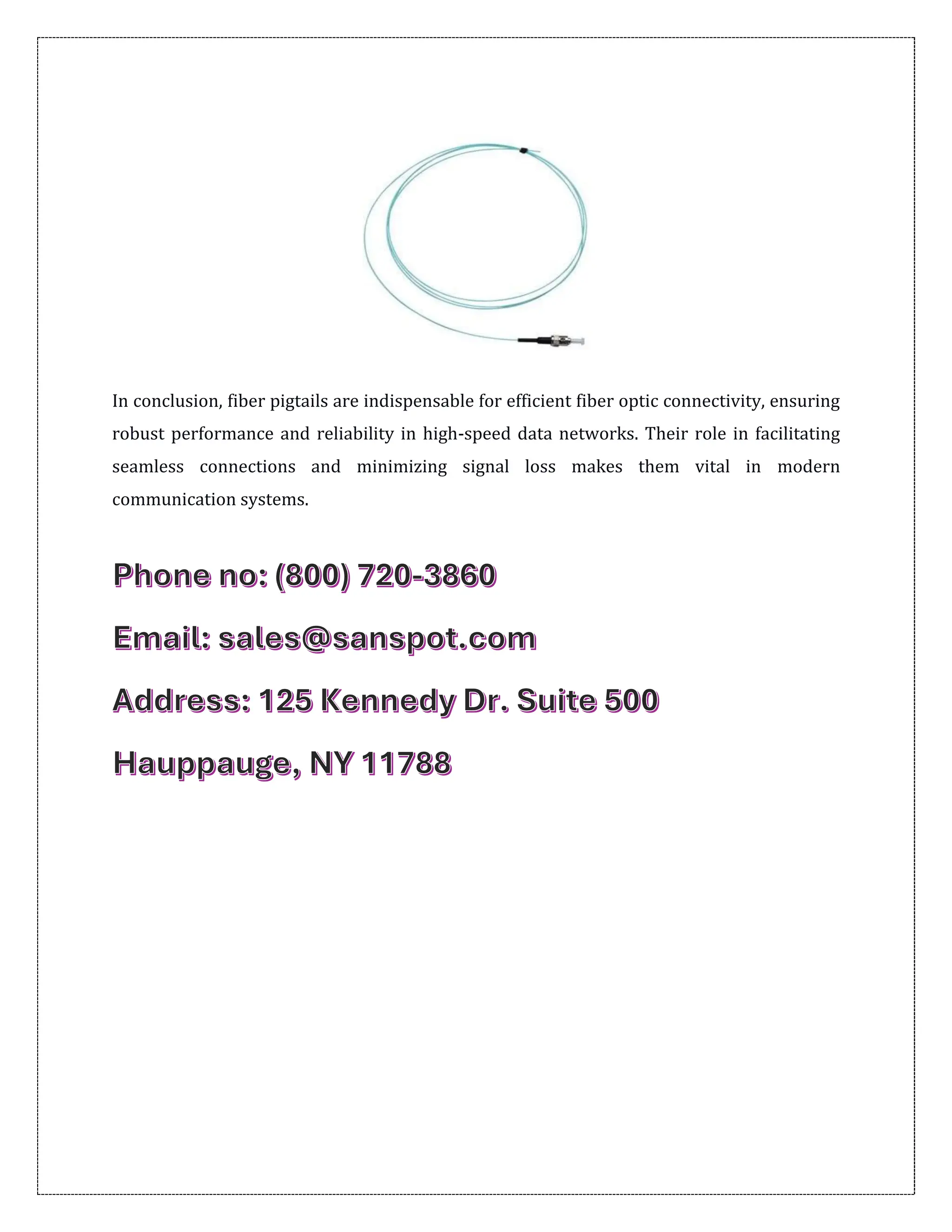 Fiber Pigtails: The Essential Link in Fiber Optic ConnectivityFiber ...