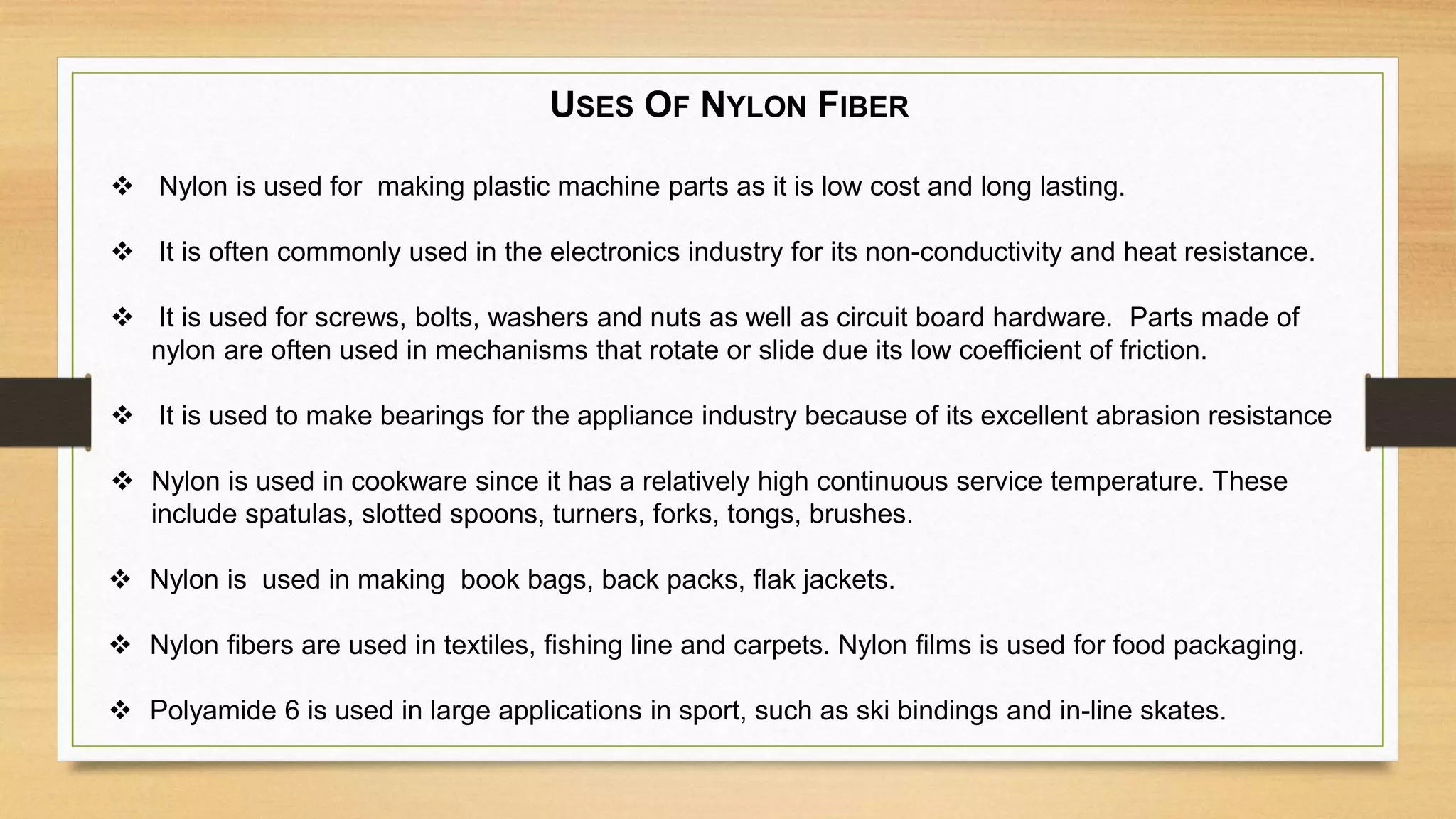 Fiber properties & uses | PPTX