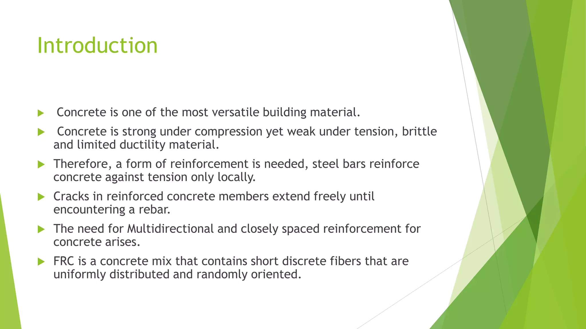 Fiber Reinforced Concrete | PPTX