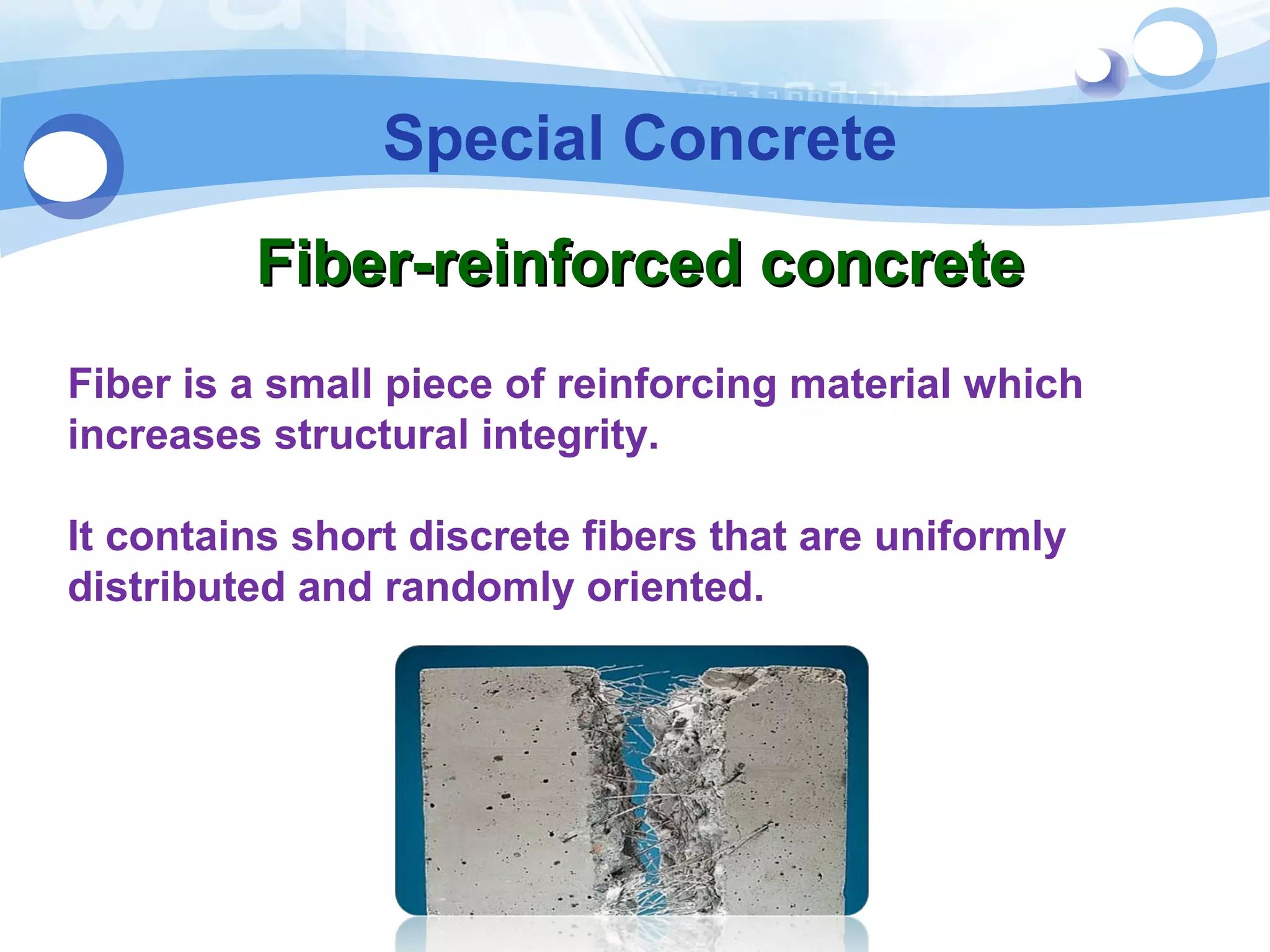 Fiber reinforcement concrete | PPT