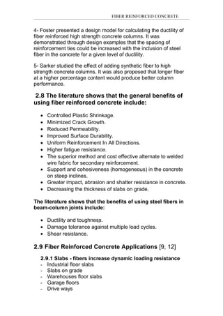 Fiber reinforcement concrete | DOC | Science