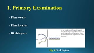 Forensic Fiber Analysis | PPTX