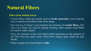 Forensic Fiber Analysis | PPTX